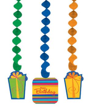 Birthday Stripes Hanging Danglers: Party at Lewis Elegant Party ...