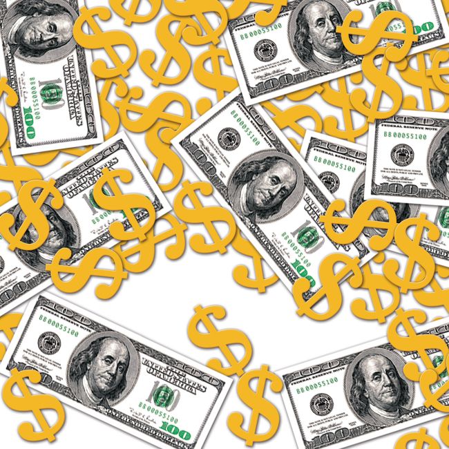 Big Bucks Print Confetti: Party at Lewis Elegant Party Supplies ...