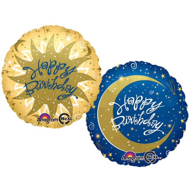 Celestial Happy Birthday Foil Balloon: Party at Lewis Elegant Party ...