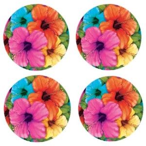 Hibiscus Coasters: Party at Lewis Elegant Party Supplies, Plastic ...