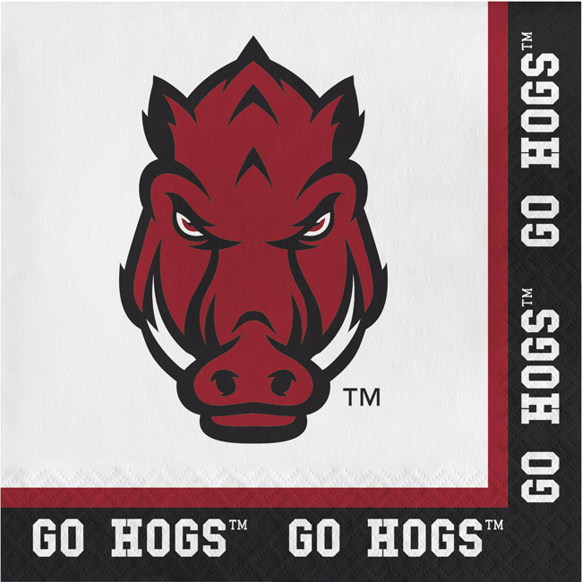 Arkansas Razorbacks Luncheon Napkins: Party at Lewis Elegant Party ...