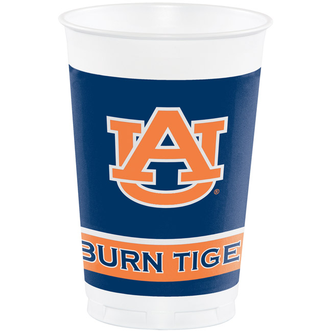 Auburn Tigers 20oz Plastic Cups: Party at Lewis Elegant Party Supplies ...