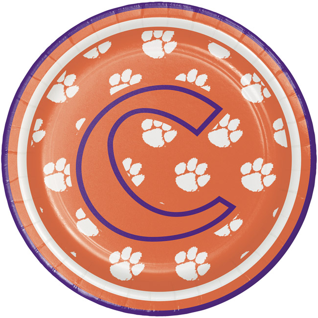 Clemson Tigers 7-Inch Plates: Party at Lewis Elegant Party Supplies ...