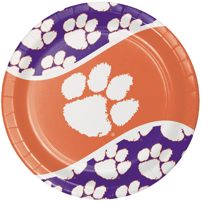 Clemson Tigers 9-Inch Plates: Party at Lewis Elegant Party Supplies ...