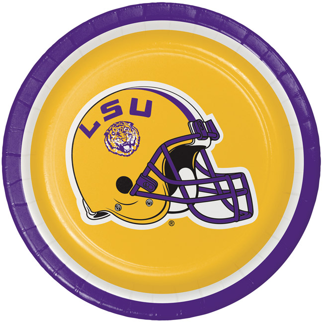 LSU Tigers 7-Inch Plates: Party at Lewis Elegant Party Supplies ...