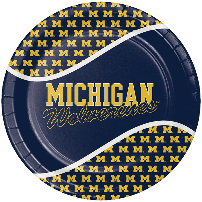 Michigan Wolverines 9-Inch Plates: Party at Lewis Elegant Party ...
