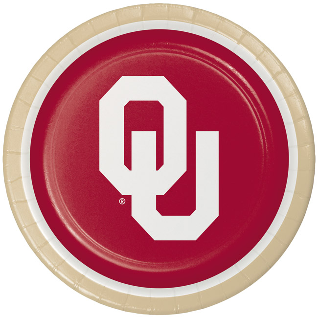 Oklahoma Sooners 9-Inch Plates: Party at Lewis Elegant Party Supplies ...