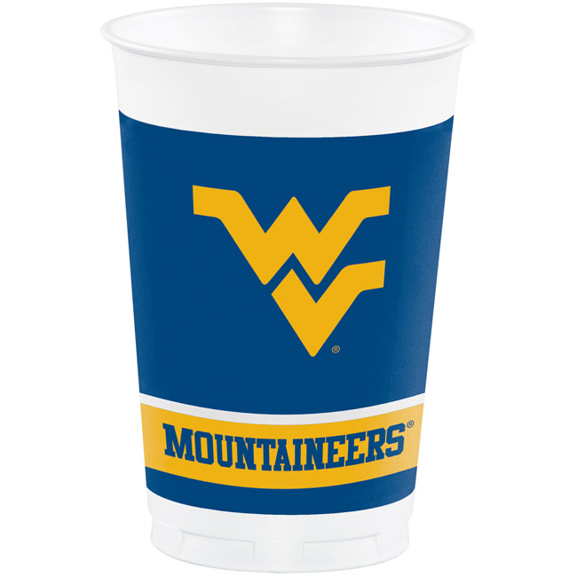 West Virginia Mountaineers 20oz Plastic Cups: Party at Lewis Elegant ...