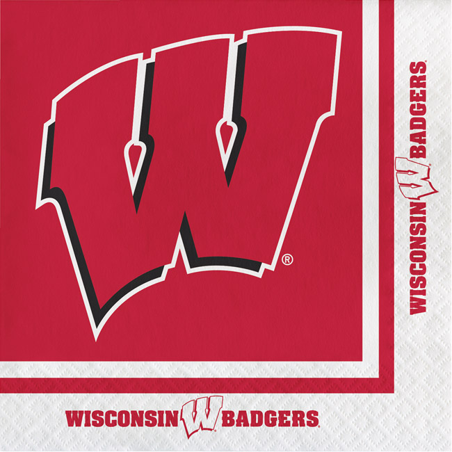 Wisconsin Badgers Luncheon Napkins: Party at Lewis Elegant Party ...