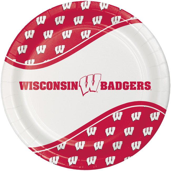 Wisconsin Badgers 9-Inch Plates: Party at Lewis Elegant Party Supplies ...