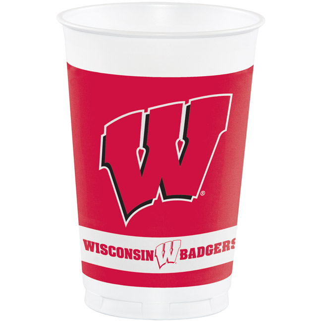 Wisconsin Badgers 20oz Plastic Cups: Party at Lewis Elegant Party ...
