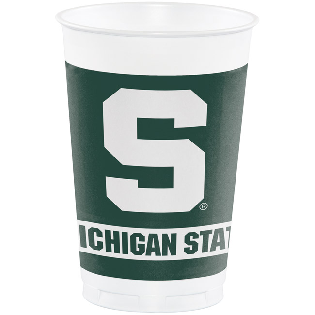 Michigan State Spartans 20oz Plastic Cups: Party at Lewis Elegant Party ...