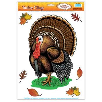 Turkey Window Clings: Party at Lewis Elegant Party Supplies, Plastic ...