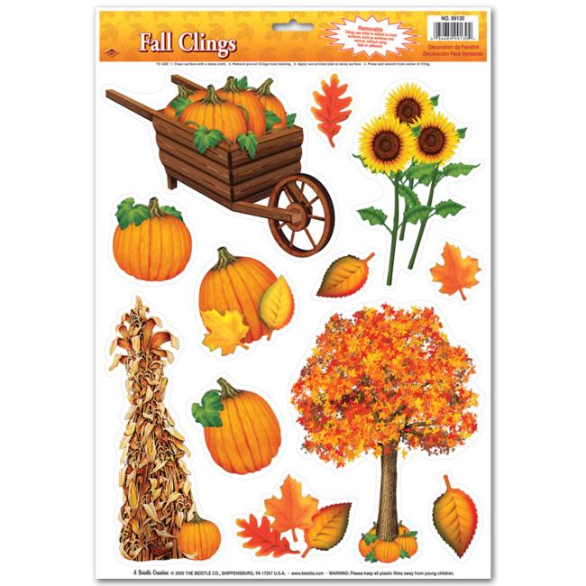 Fall Window Clings #1: Party at Lewis Elegant Party Supplies, Plastic ...