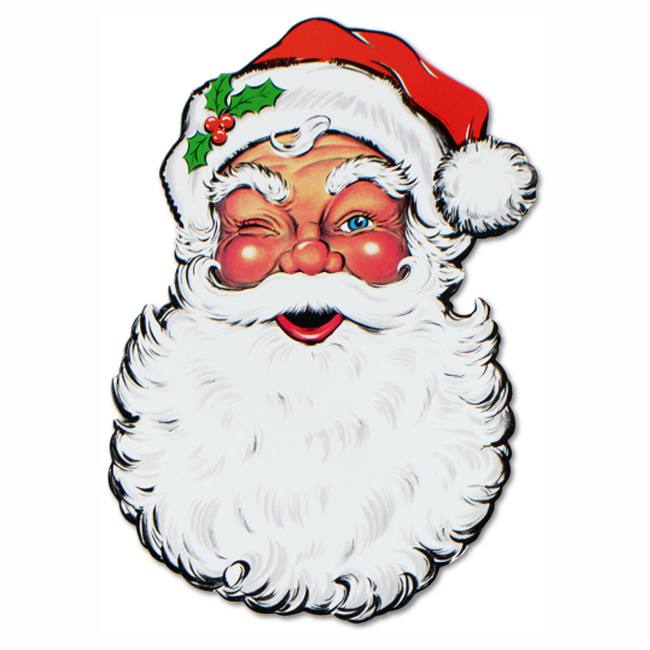 Santa Face Cutout: Party at Lewis Elegant Party Supplies, Plastic ...