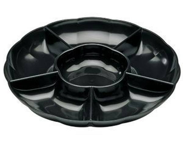 Black Plastic Compartment Tray 12-inch: Party at Lewis Elegant Party ...