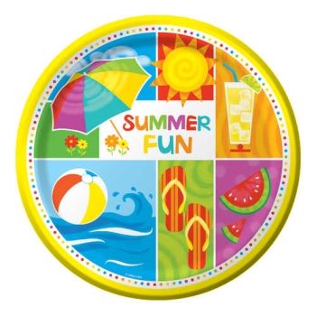 Summertime Fun 10-inch Plates: Party at Lewis Elegant Party Supplies ...