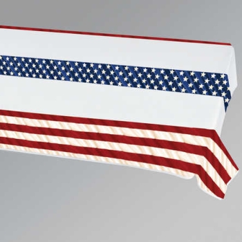 Rustic Flag Banquet Table Cover: Party at Lewis Elegant Party Supplies ...