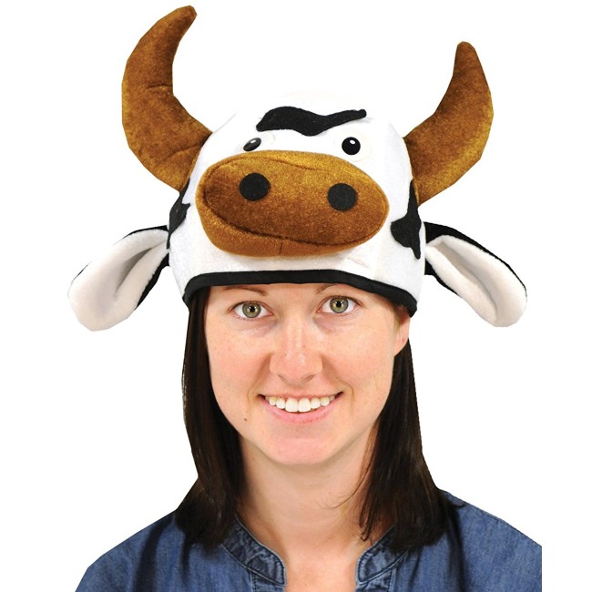Plush Cow Head Hat: Party at Lewis Elegant Party Supplies, Plastic ...
