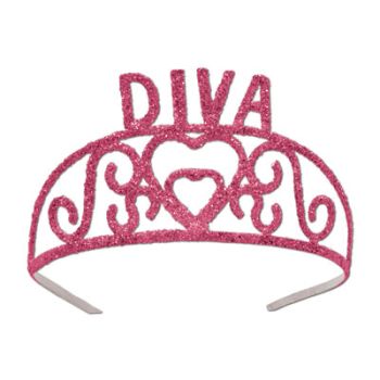 Birthday Diva Glittered Tiara: Party at Lewis Elegant Party Supplies ...