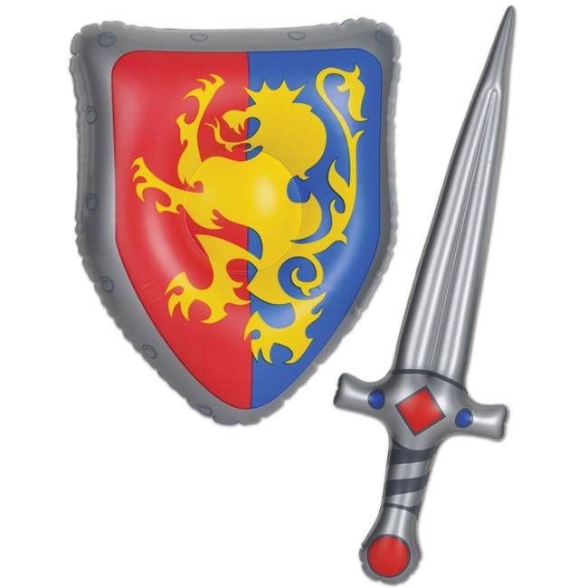 Inflatable Sword & Shield Set: Party at Lewis Elegant Party Supplies ...