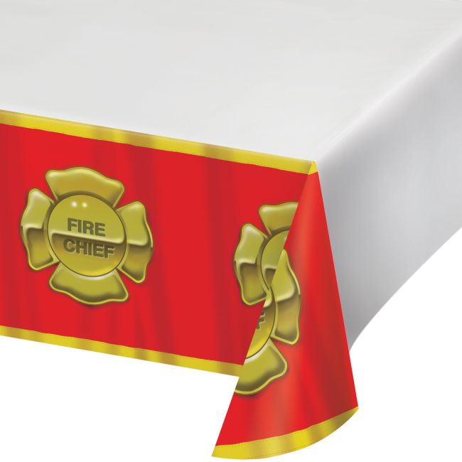 Firefighter Plastic Tablecloth: Party at Lewis Elegant Party Supplies ...
