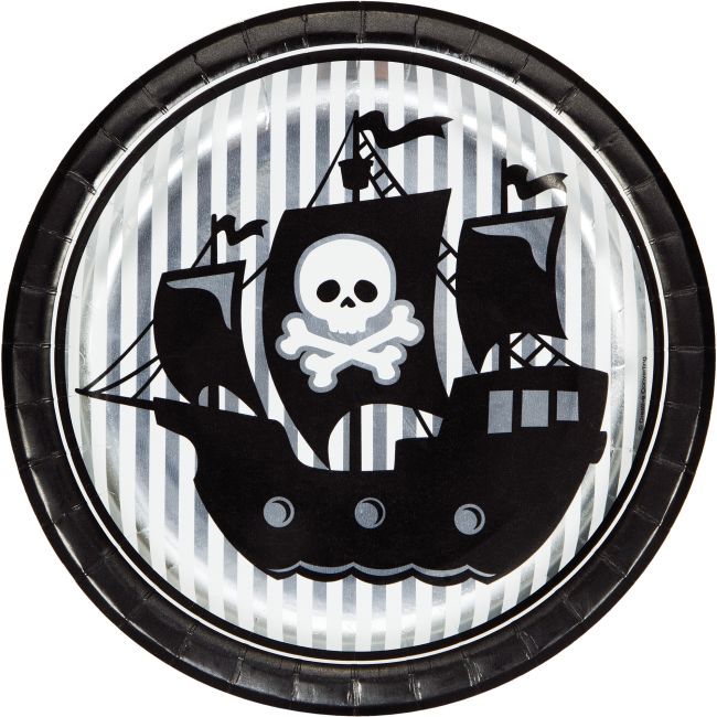 Pirate Party Foil 9-inch Plates: Party at Lewis Elegant Party Supplies ...