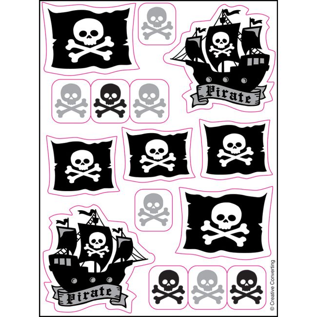 Pirate Party Value Stickers: Party at Lewis Elegant Party Supplies ...