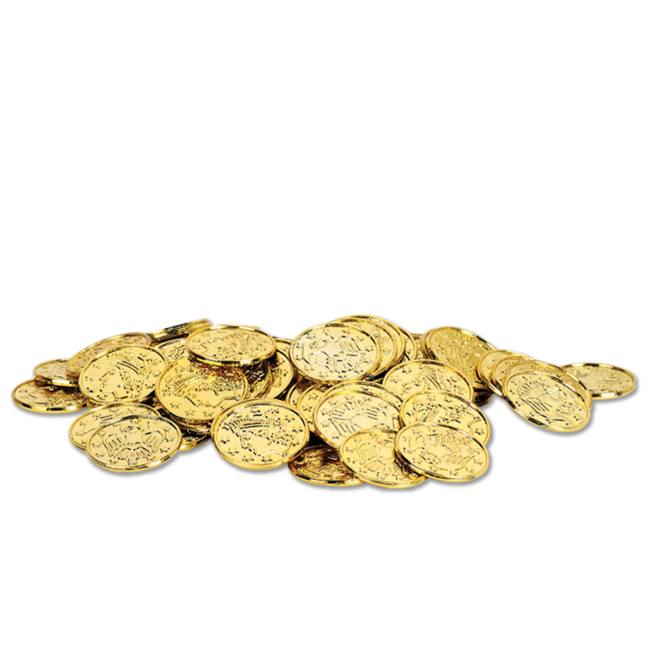 Gold Plastic Coins: Party at Lewis Elegant Party Supplies, Plastic ...