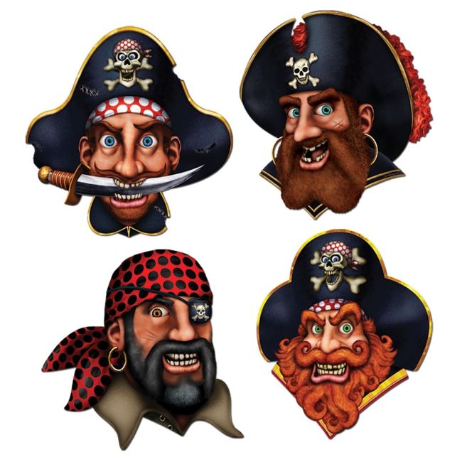 Pirate Crew Cutouts: Party at Lewis Elegant Party Supplies, Plastic ...