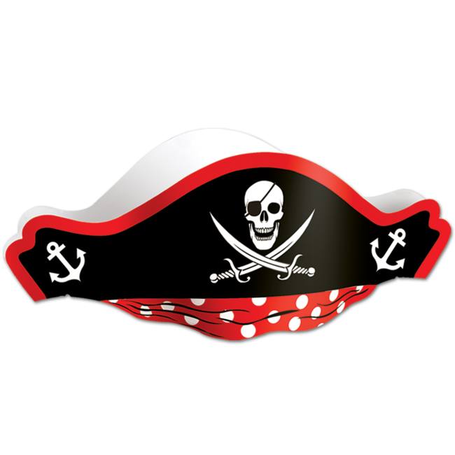 Black Printed Paper Pirate Hat: Party at Lewis Elegant Party Supplies ...