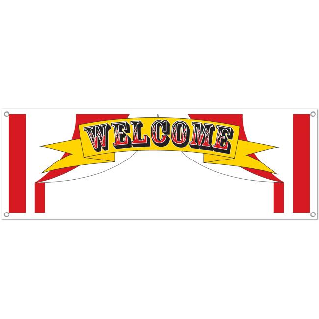Welcome Circus Sign All-Weather Sign Banner: Party at Lewis Elegant ...