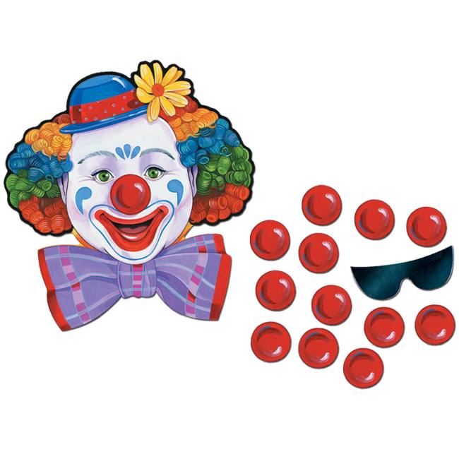 Circus Clown Pin The Nose Game: Party at Lewis Elegant Party Supplies ...