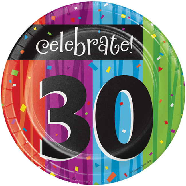 Milestone Celebration 30th Birthday 7-inch Plates: Party at Lewis ...