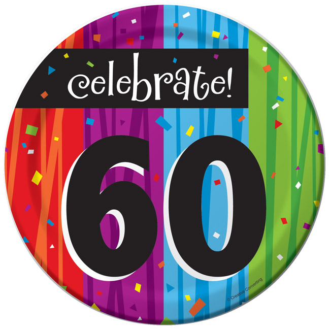 Milestone Celebration 60th Birthday 7-inch Plates: Party at Lewis ...