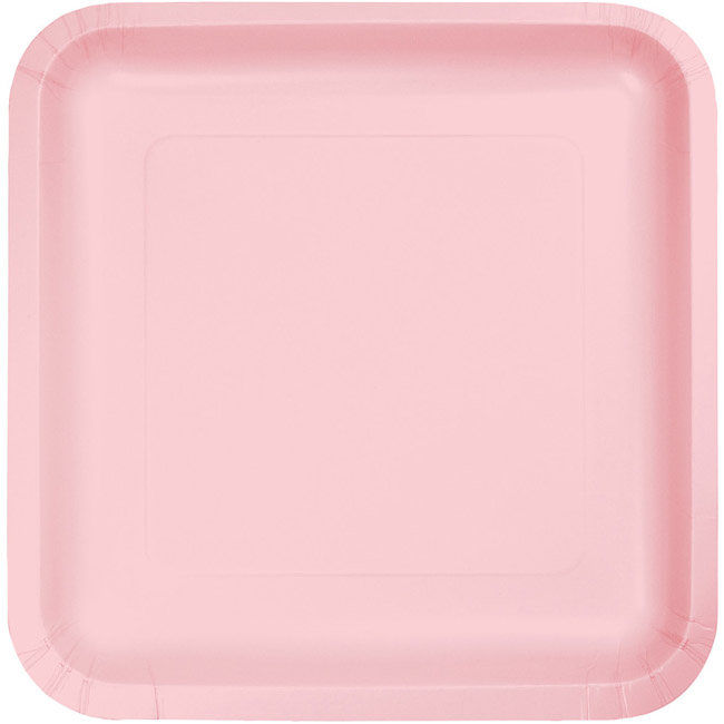 Pink 9-inch Square Deep Dish Paper Plates: Party at Lewis Elegant Party ...