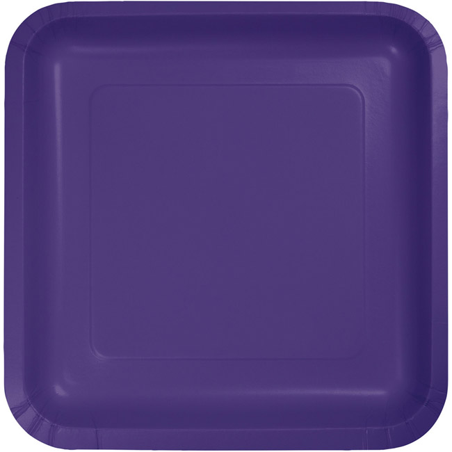 Purple 7-inch Square Deep Dish Paper Plates: Party at Lewis Elegant ...