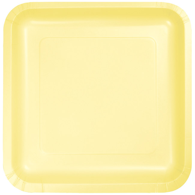 Yellow 9-inch Square Deep Dish Paper Plates: Party at Lewis Elegant ...
