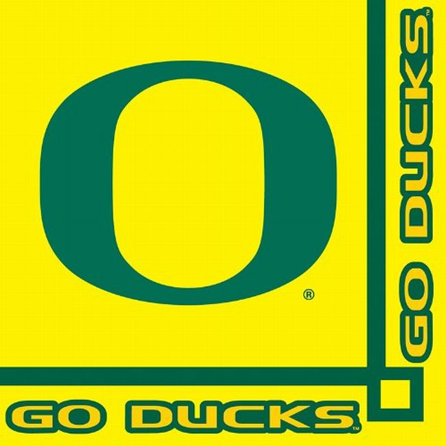 Oregon Ducks Beverage Napkins: Party at Lewis Elegant Party Supplies ...