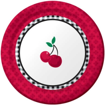 Cherry Gingham 7-inch Plates: Party at Lewis Elegant Party Supplies ...