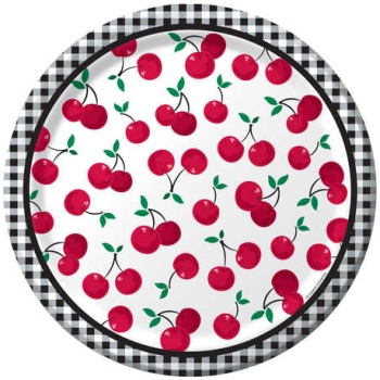 Cherry Gingham 9-inch Plates: Party at Lewis Elegant Party Supplies ...