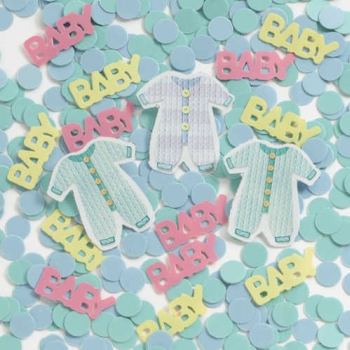 Baby Clothes Printed Confetti: Party at Lewis Elegant Party Supplies ...