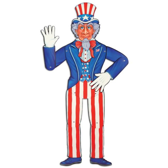 Jointed Uncle Sam: Party at Lewis Elegant Party Supplies, Plastic ...