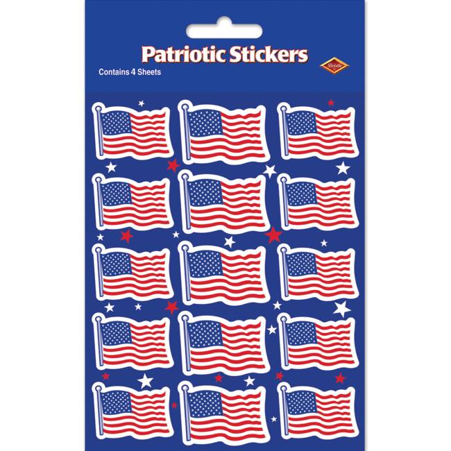 American Flag Stickers: Party at Lewis Elegant Party Supplies, Plastic ...