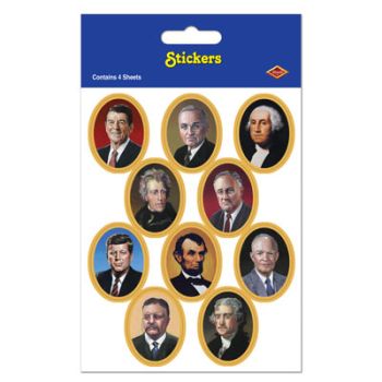 American President Stickers: Party at Lewis Elegant Party Supplies ...