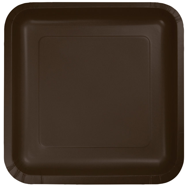 Brown 7-inch Square Deep Dish Paper Plates: Party at Lewis Elegant ...