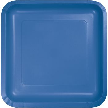 True Blue 7-inch Square Deep Dish Paper Plates: Party at Lewis Elegant ...