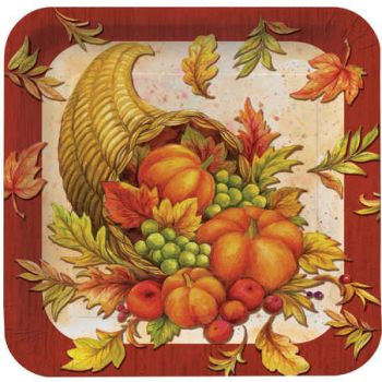 Abundant Cornucopia 9-inch Deep Dish Plates: Party at Lewis Elegant ...