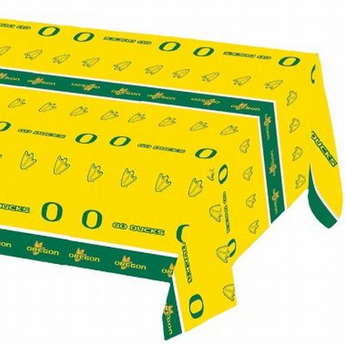 Oregon Ducks Plastic Tablecloth: Party at Lewis Elegant Party Supplies ...