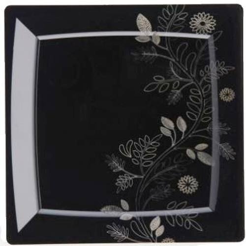 Milan Sonata 9-1/2-inch Plates, Black: Party at Lewis Elegant Party ...